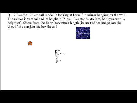 Eve the 176 cm tall girl looking at herself in mirror. If she sees her ...