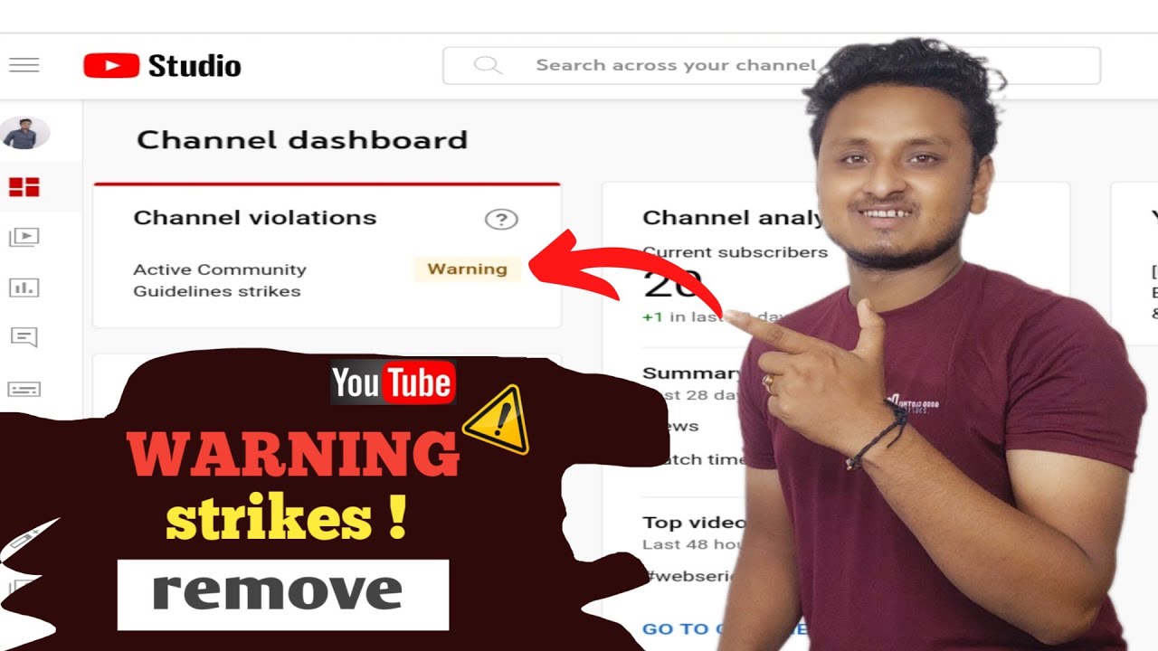 How to remove warning strike on youtube / warning strike kaise hataye ...