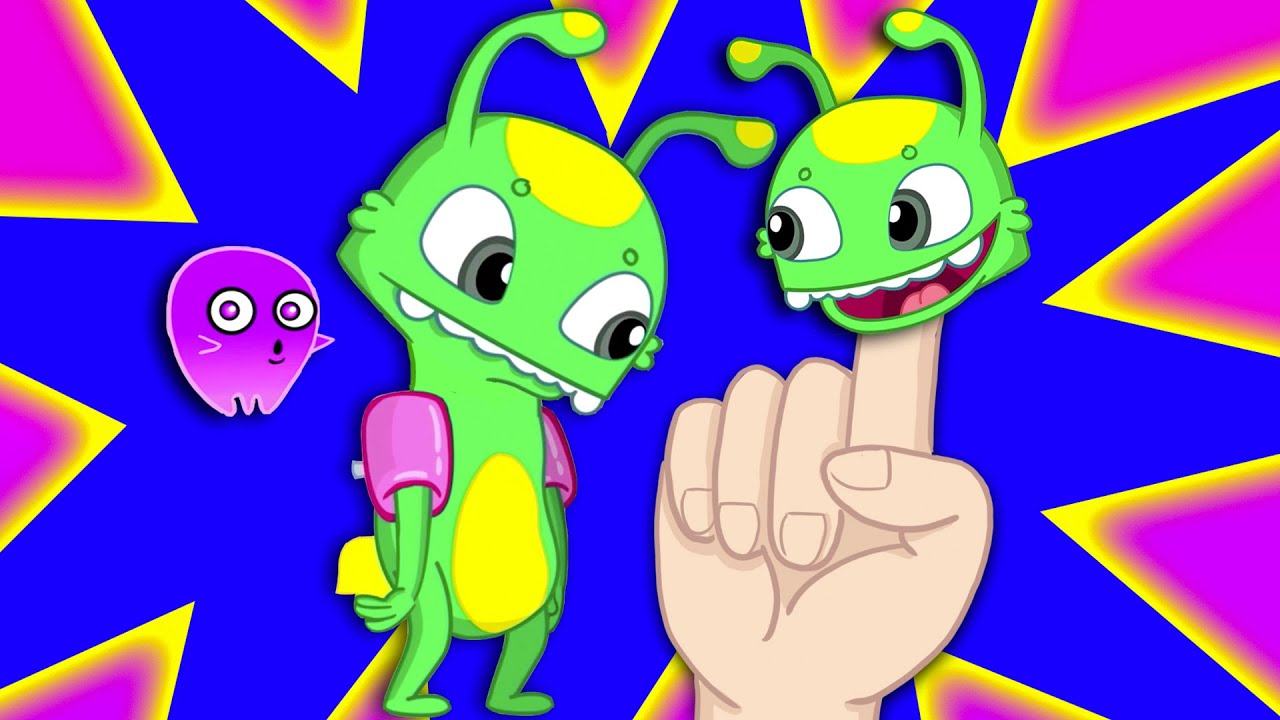 FINGER FAMILY SONG Groovy The Martian & Phoebe HEALTHY KIDS! Cartoon ...