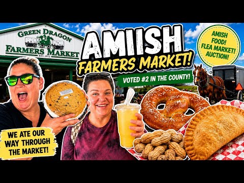 Fresh Amish Food Heaven | We ate EVERYTHING at Voted #2 Green Dragon Farmers Market + Flea Market