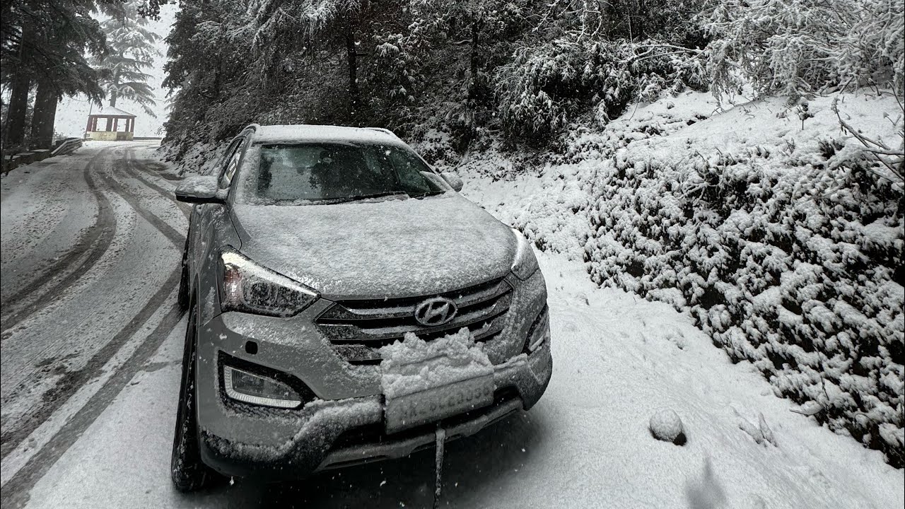 First snowfall of the season in Chakrata ️| Full snow drive ️ - YouTube