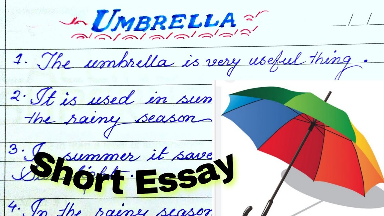 Umbrella essay in english | 10 lines on umbrella/My umbrella essay ...