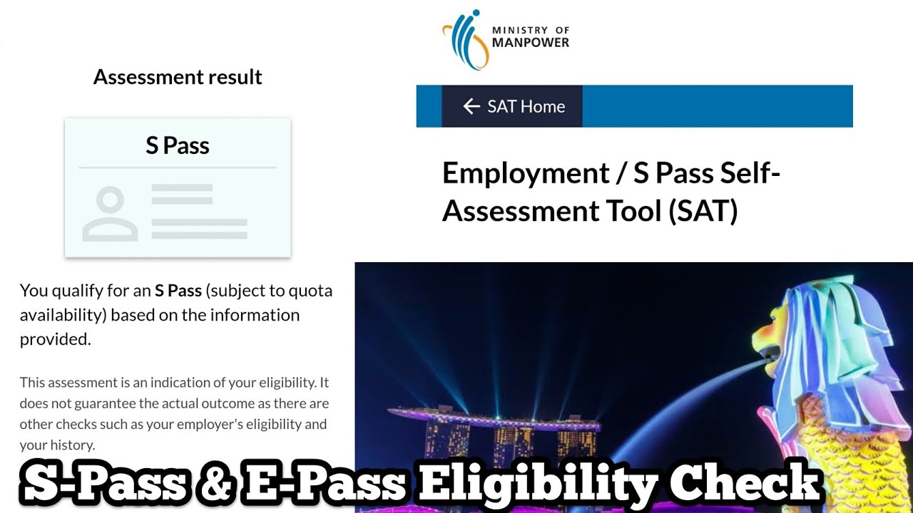 S-pass / E-pass Eligibility check |Spass job approval & Epass job ...