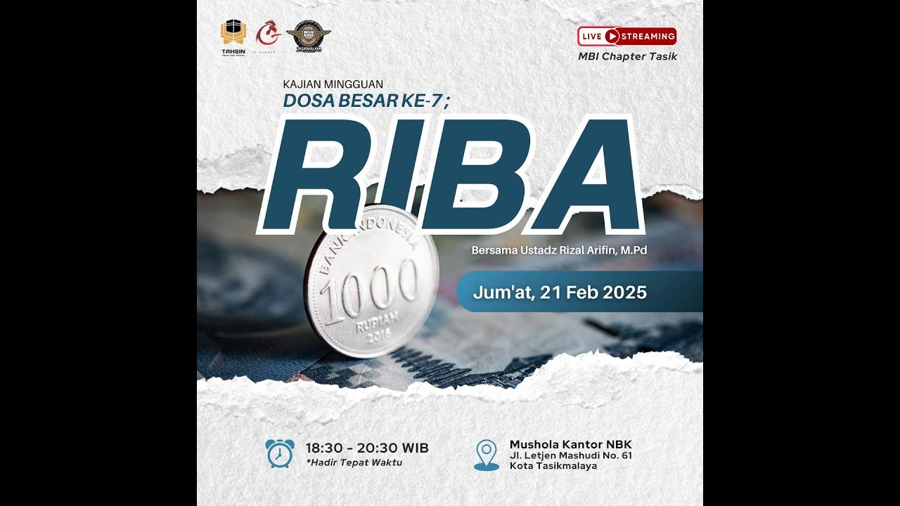 Al-Kabair (Dosa-dosa Besar) : Riba - Ustaz Rizal Arifin - YouTube