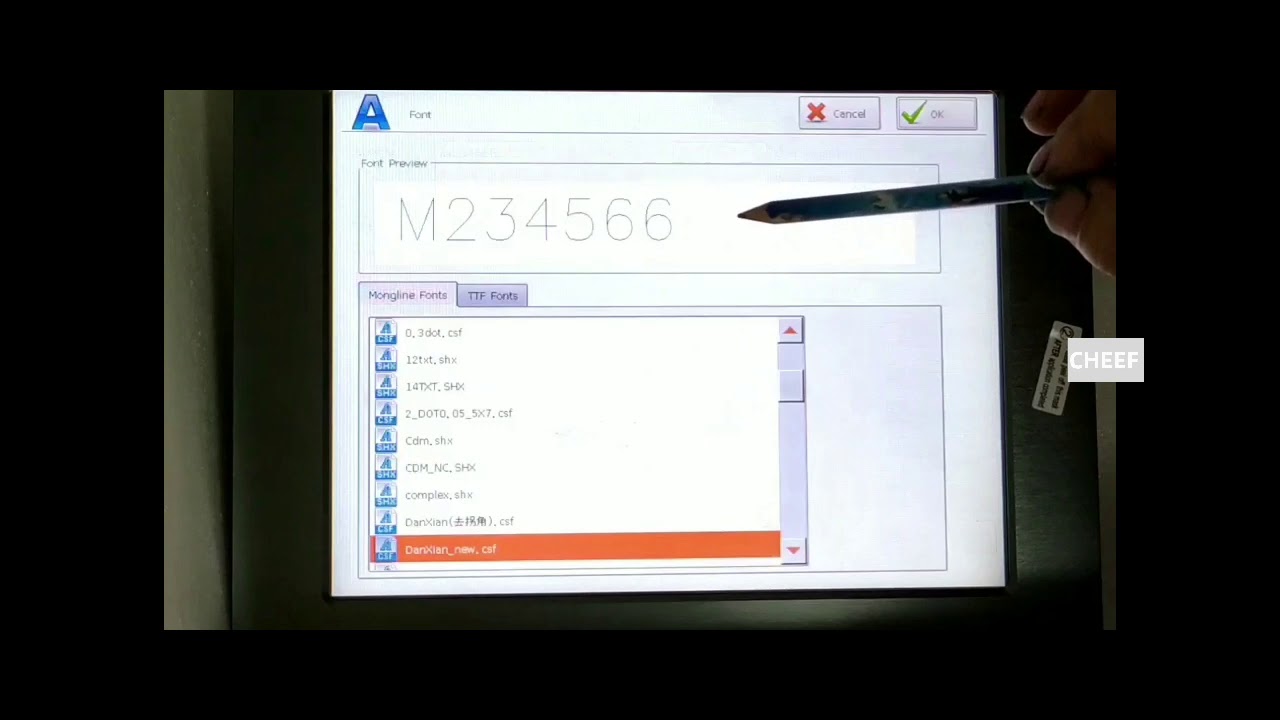 How to choose font in a flying laser machine？ - YouTube