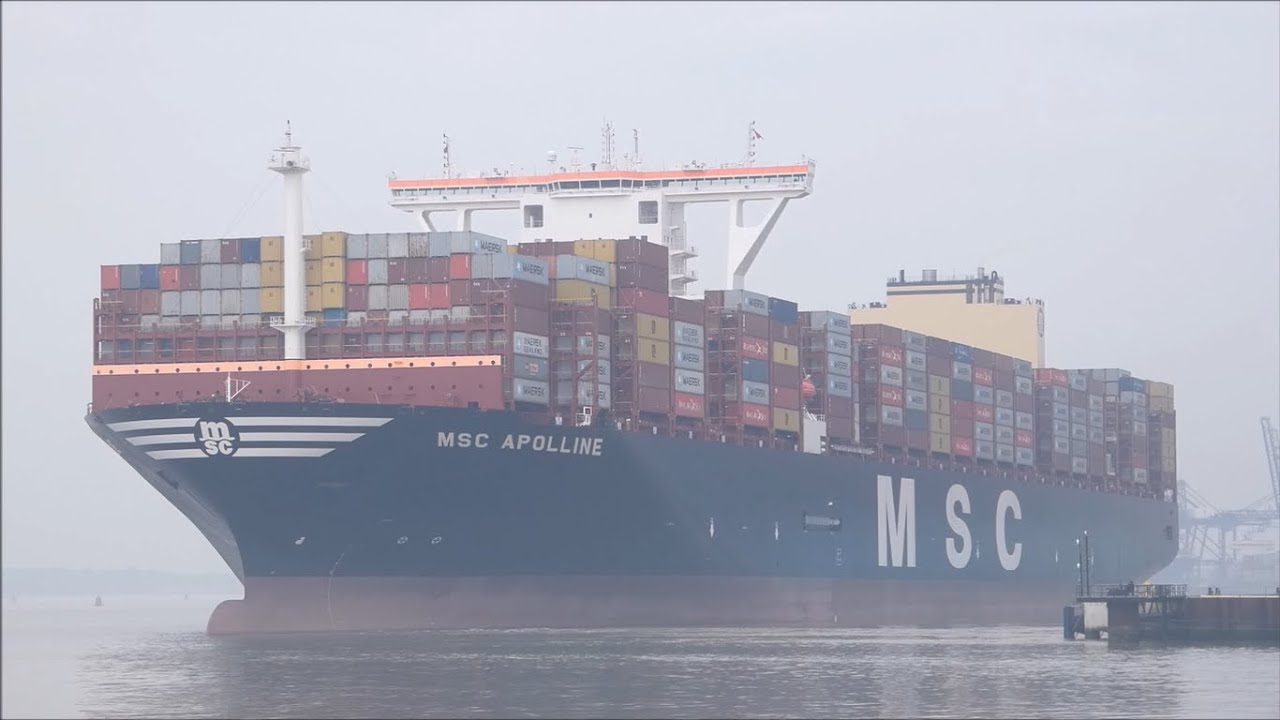 MSC Apolline departs Felixstowe after her second visit to the port in 2 ...