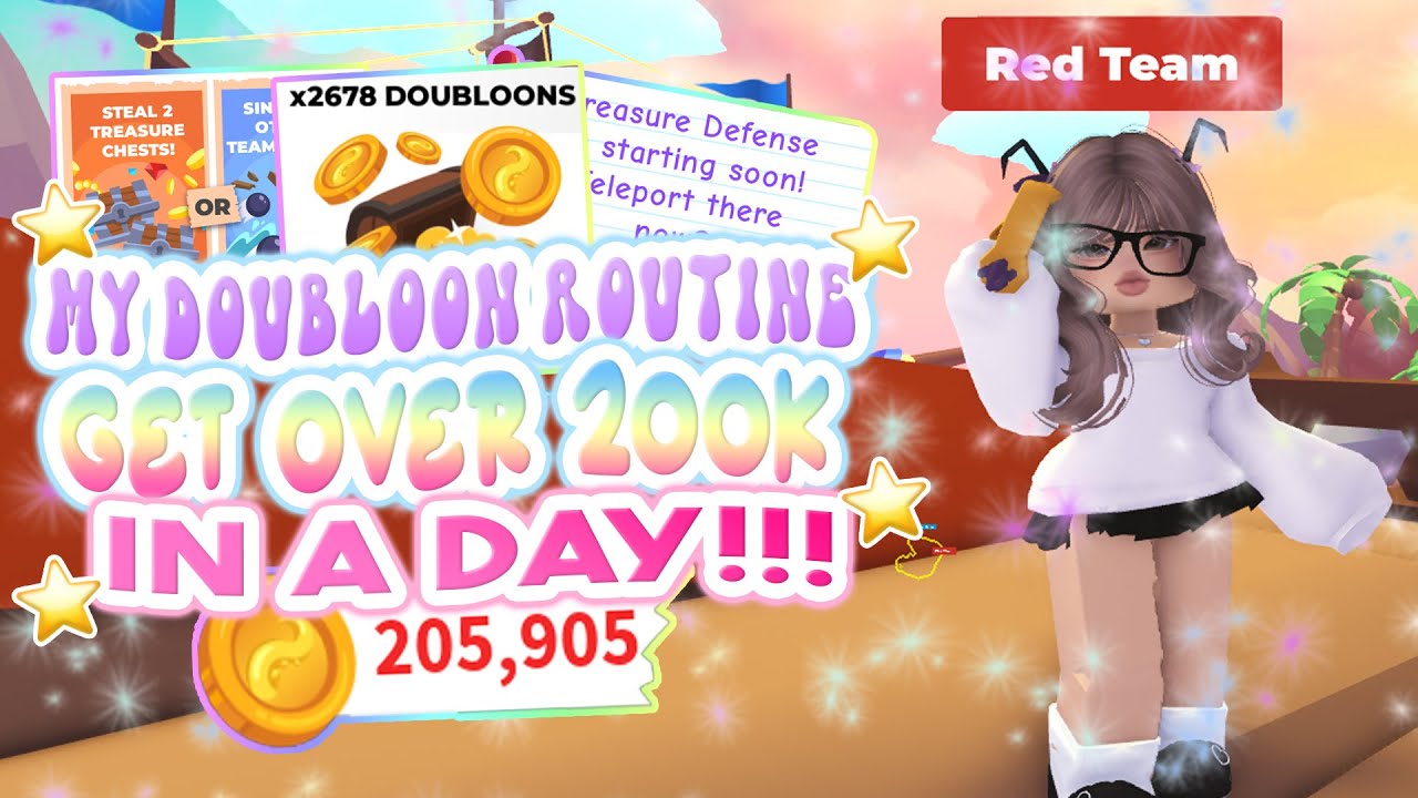 MY ROUTINE ON GETTING OVER 😱200K DOUBLOONS A DAY🥥 | Adopt Me - YouTube