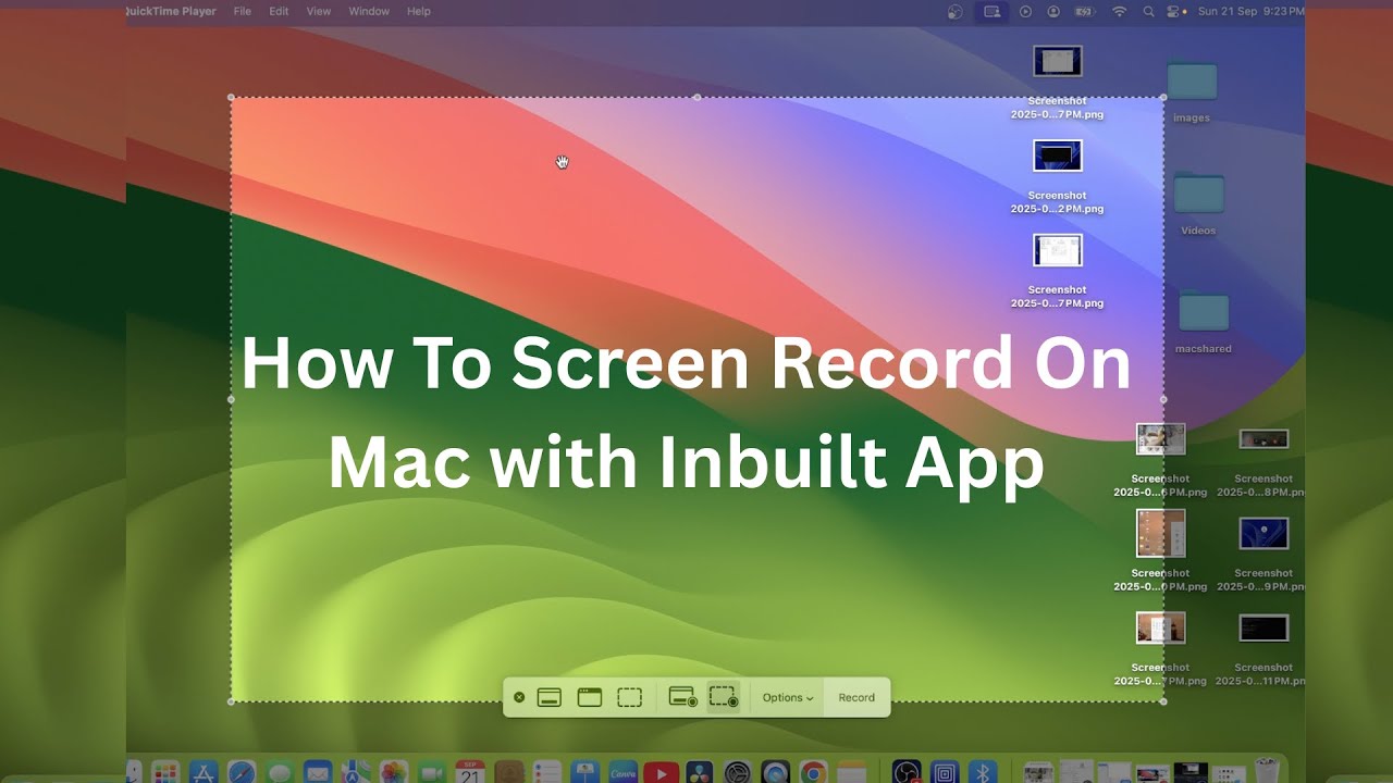 How To Screen Record On Mac with Inbuilt App - YouTube