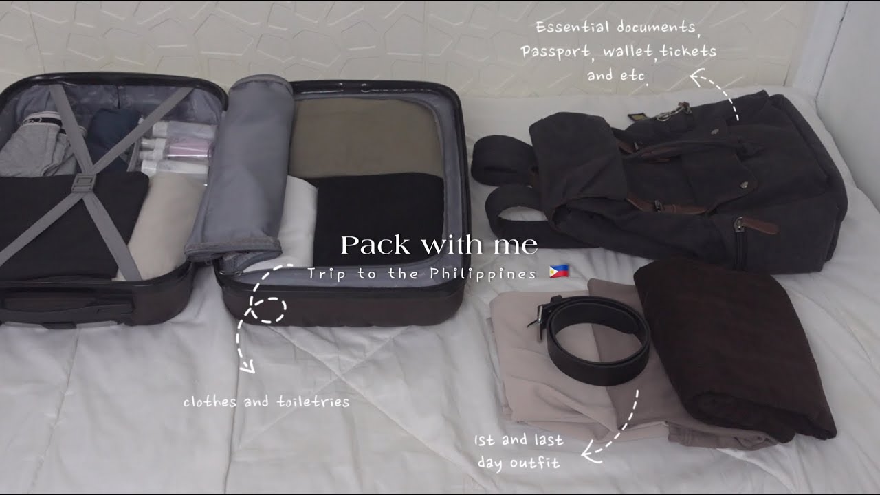 minimalist pack with me || My travel essentials, backpack, toiletries ...