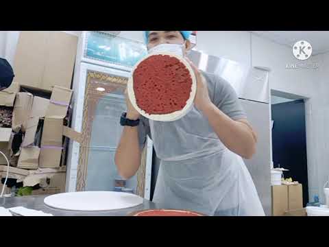 (part2) full video tutorial rose cake design (fondant)