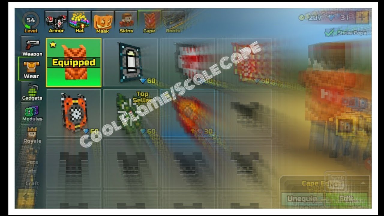 |Free Use| Cool Pixel Gun 3D cape #1 - YouTube