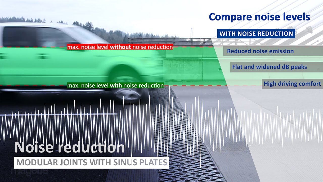 Modular expansion joint noise comparison - YouTube