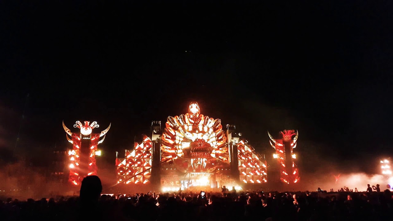 Defqon.1 Festival Australia 2018. Main Stage. The temple of hardstyle ...