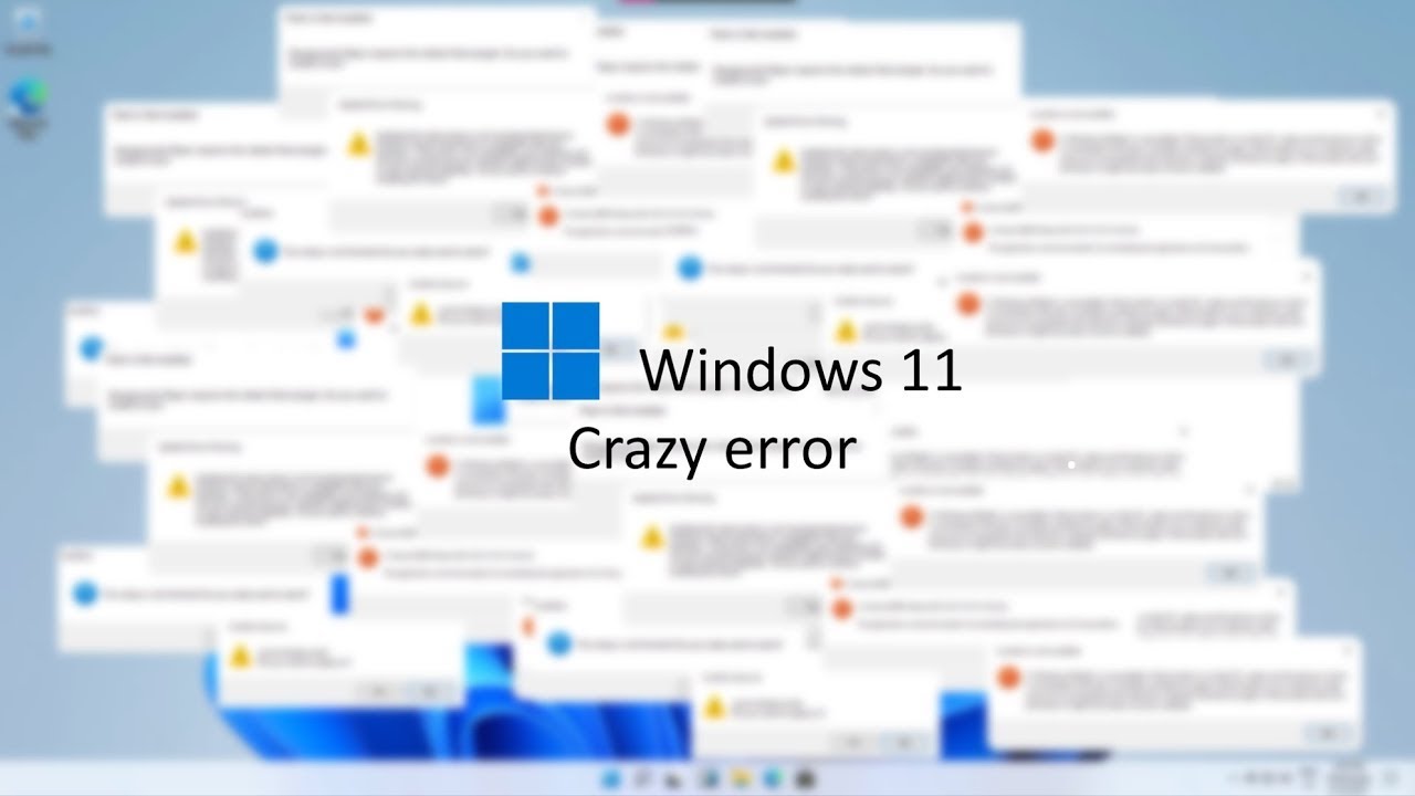 Windows 11 Crazy Error Build 22557 - YouTube