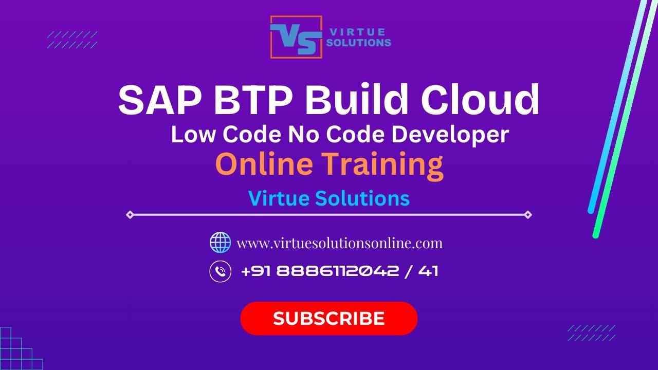 SAP BTP Build Training | Low Code No Code -SAP Build | Virtue Solutions | SAP BTP Build ...