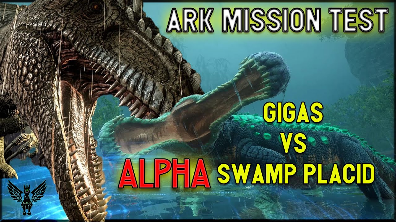ARK GENESIS MISSION TEST: Gigas vs Alpha Swamp Placid (RESULTS) - YouTube