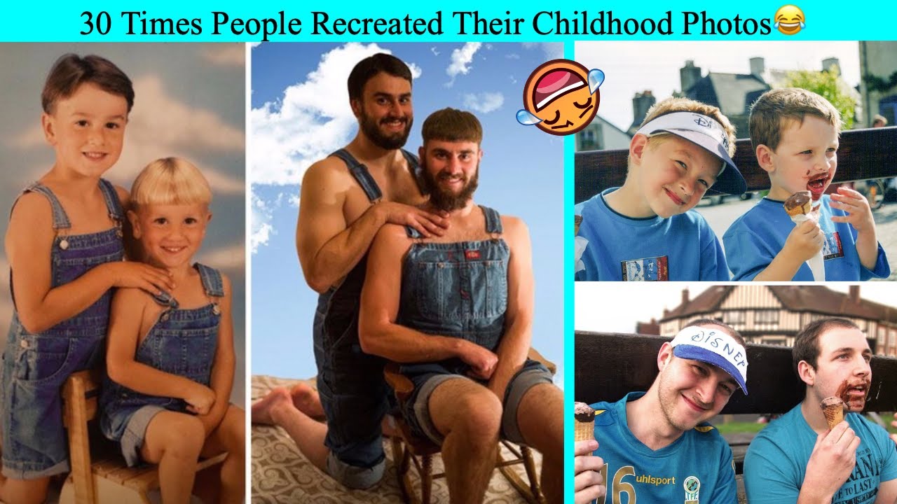 30 Times People Recreated Their Childhood Photos And It Was Hilarious ...