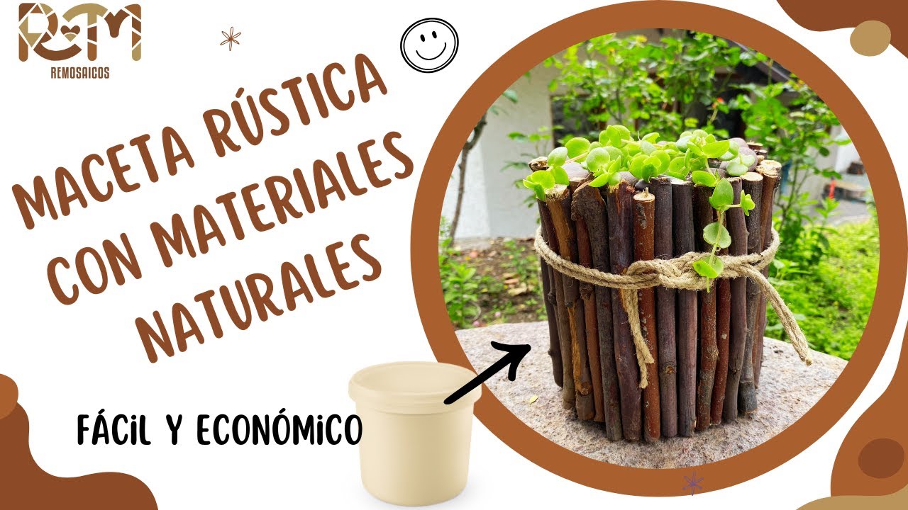 Convierte una cubeta en una hermosa maceta rústica con materiales de la ...