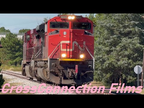 CN 8003 SD70M-2 & CPKC 8641 AC44CW Lite Engines Heads WB On The Spur Line Running As S542-19 ...