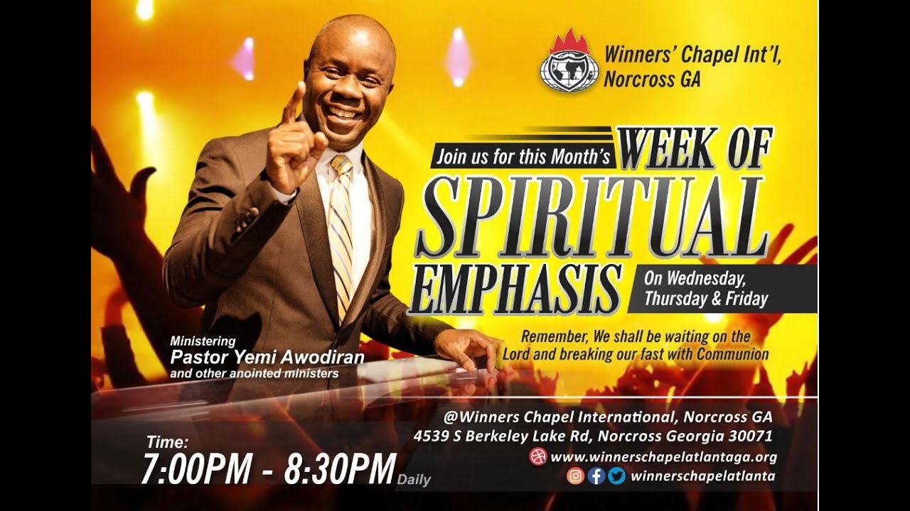 Week of Spiritual Emphasis and Mid-week Communion Service | 10-02-2019 ...