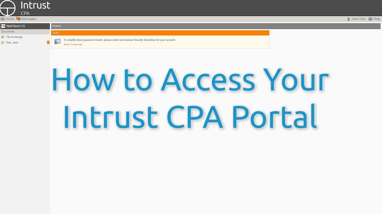 How to Access Your Intrust CPA Portal - YouTube