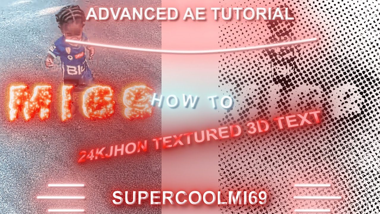 HOW TO MAKE @24KJHONEDITZ 3d TEXTURED TEXT IN AFTER EFFECTS | ADVANCED TUTORIAL - YouTube