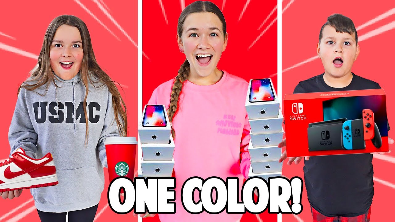 Buying EVERYTHING In ONE COLOR!! **Gone Wrong** | JKREW - YouTube