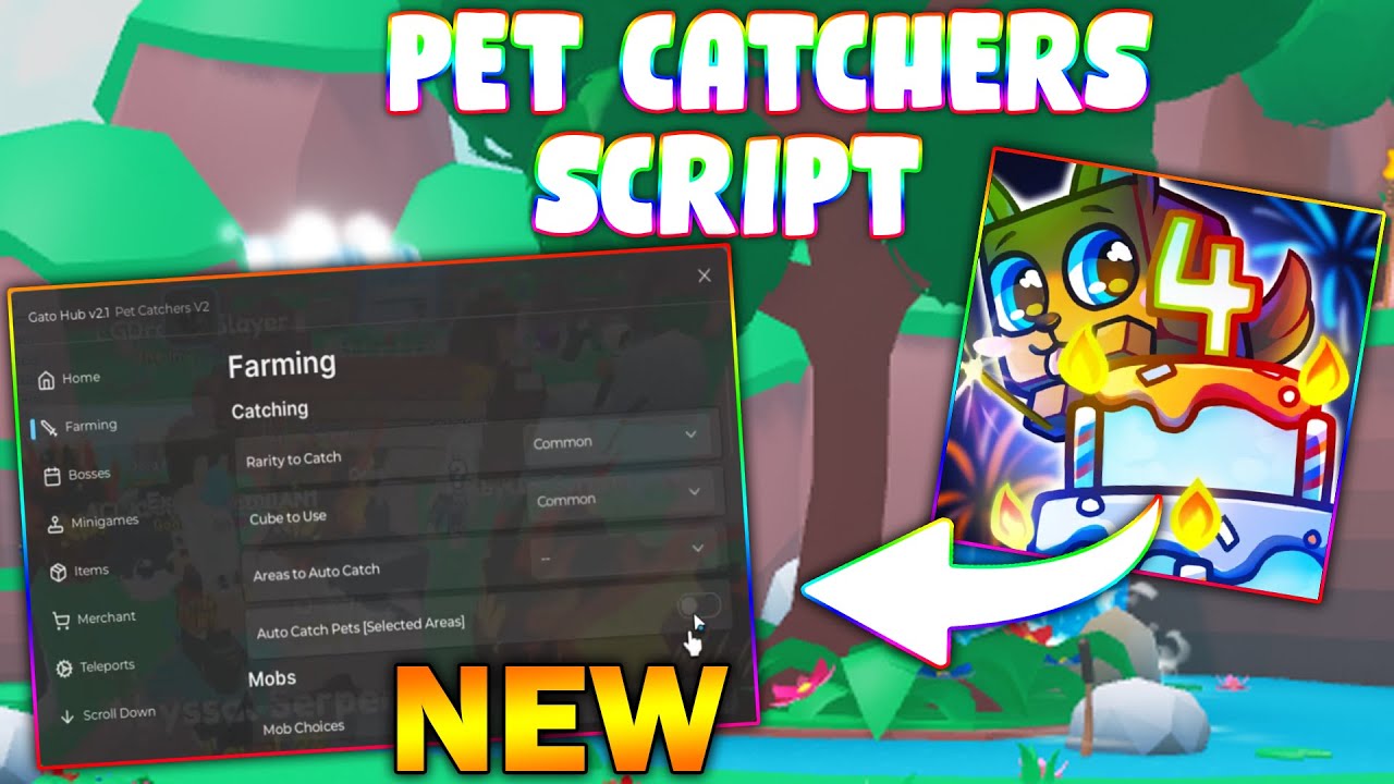 *NEW* Pet Catchers Script (PASTEBIN 2024) (AUTO FARM RARITY ,AUTO CATCH ...