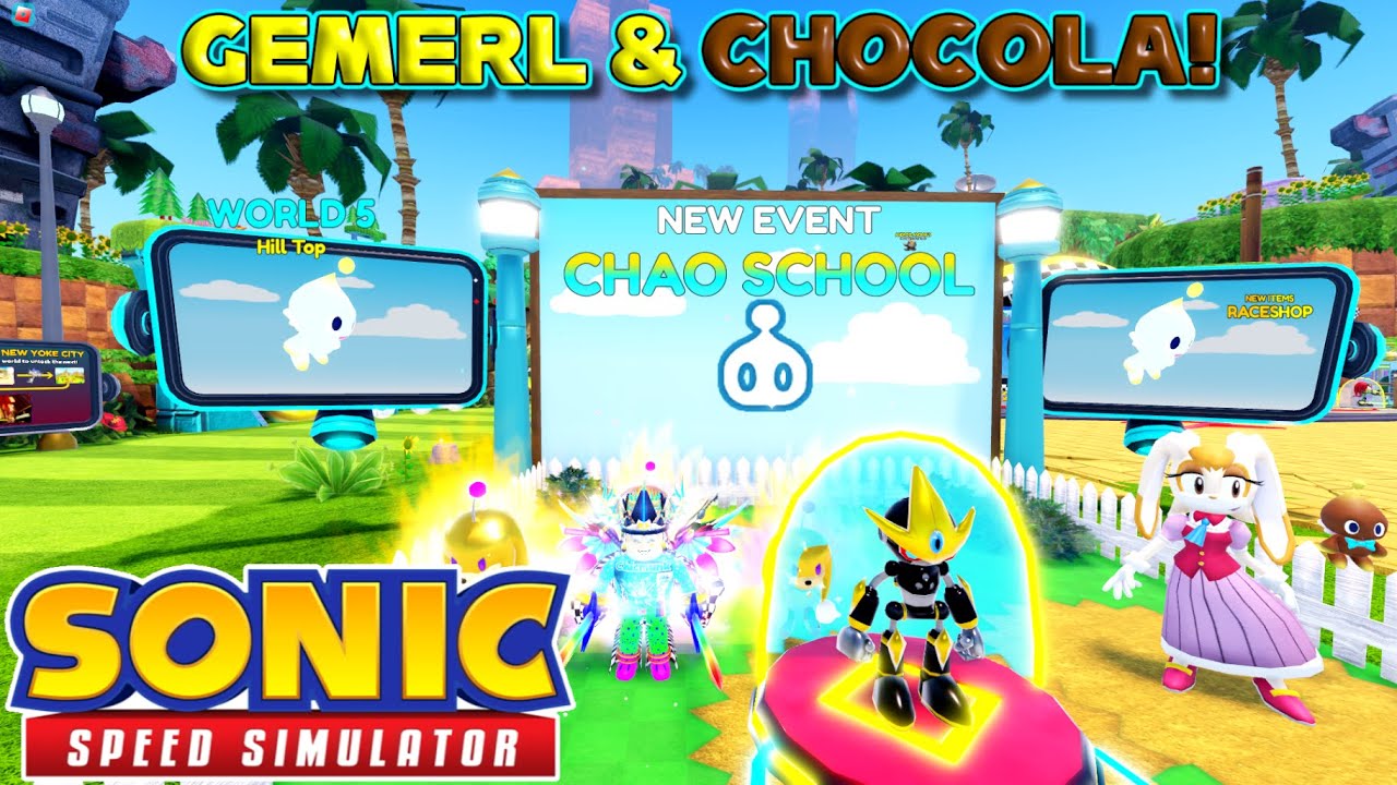 Roblox | Sonic Speed Simulator REBORN | GEMERL & CHOCOLA! - YouTube