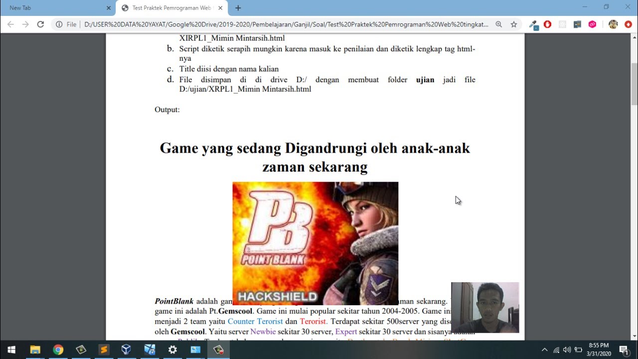 Demonstrasi Test HTML - YouTube