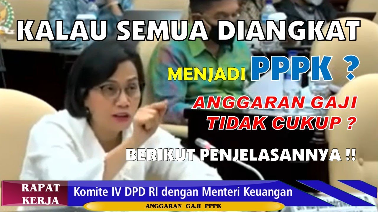 TERBARU !! Raker Komite IV DPD RI Dengan Menkeu//Anggaran Gaji PPPK ? - YouTube