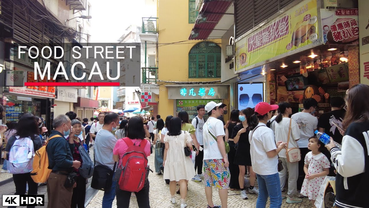 「4K」Macau 🇲🇴 Local Street Food Traditional | Walking Tour 2023 - YouTube