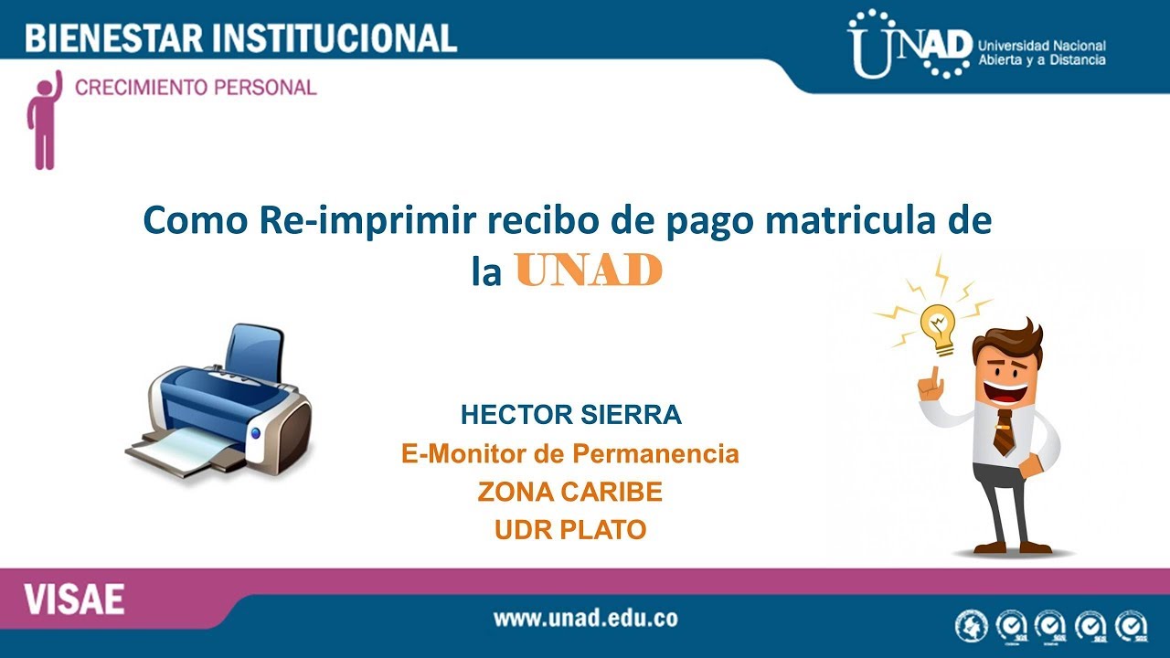 Como reimprimir recibo matricula UNAD 2018 HD Hector Enseña Tutoriales - YouTube