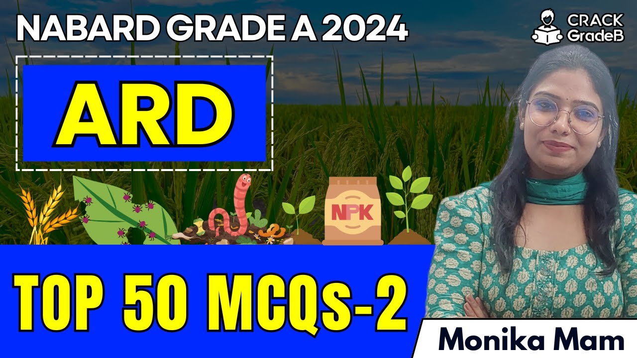 Top 50 ARD MCQs Part-2 | NABARD Grade A 2024 Phase-1 Exam - YouTube