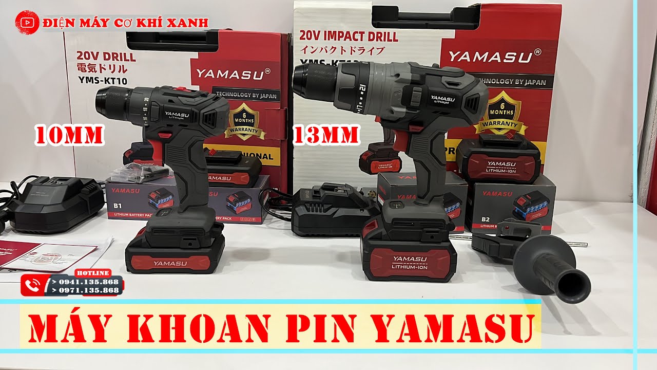Giới Thiệu Máy Khoan Pin Yamasu YMS - KT10 & YMS - KT13 - YouTube