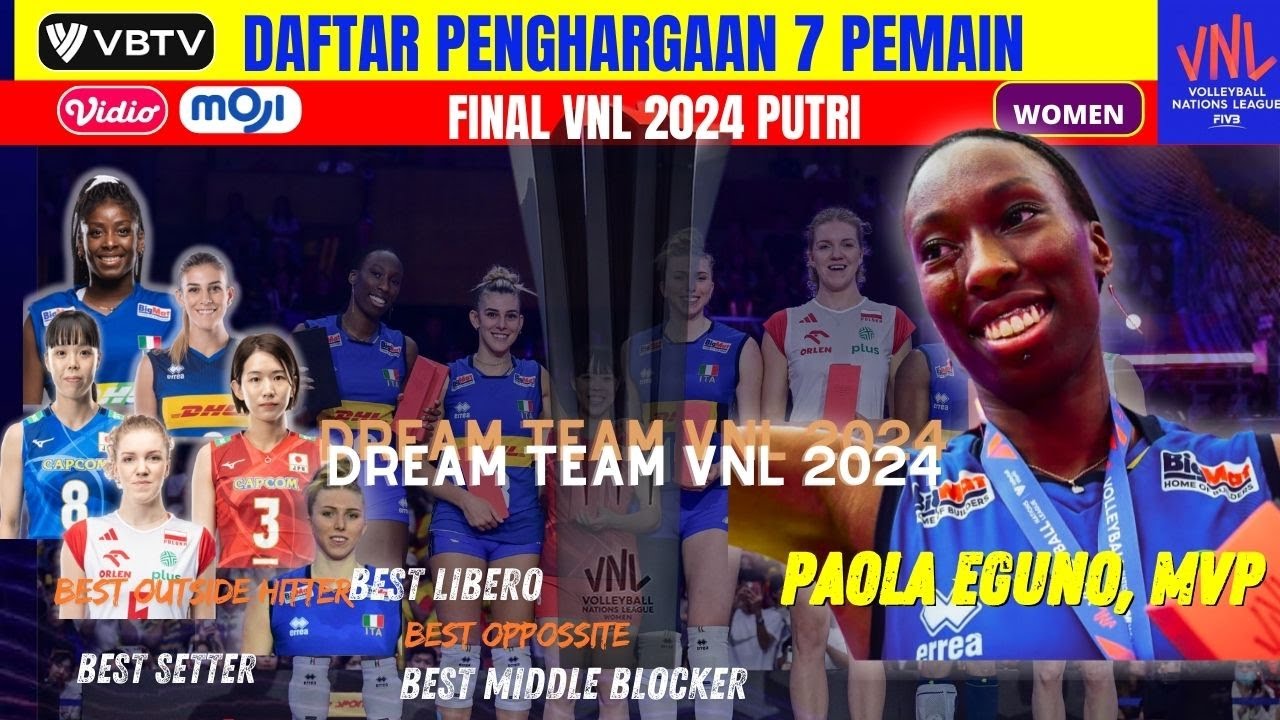 Paola Egonu, The Most Valuable Player Final VNL 2024 Putri - Daftar Penghargaan Dream Team VNL ...