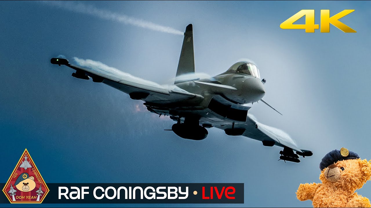 LIVE [4K] RAF TYPHOON ACTION & BLACKJACK DISPLAY • RAF CONINGSBY QRA ...