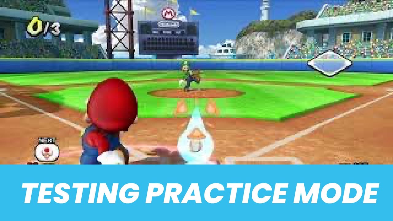 Testing Practice Mode in Mario Super Sluggers - YouTube