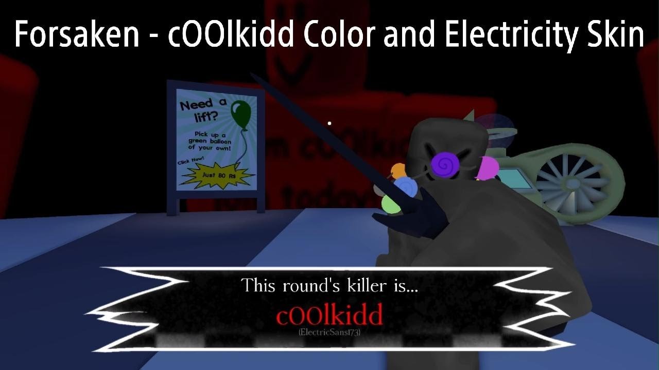 Roblox Forsaken - cOOlkidd Updated Color and Electricity Skin Gameplay ...