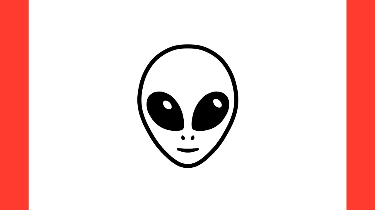 How to draw ALIEN step by step - YouTube