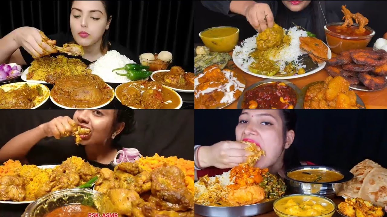 MUKBANG INDIA 🔥🔥 CHIKEN BIRIYANI KARAHI MUTTON CURRY EGG | MEDDY EAT ...