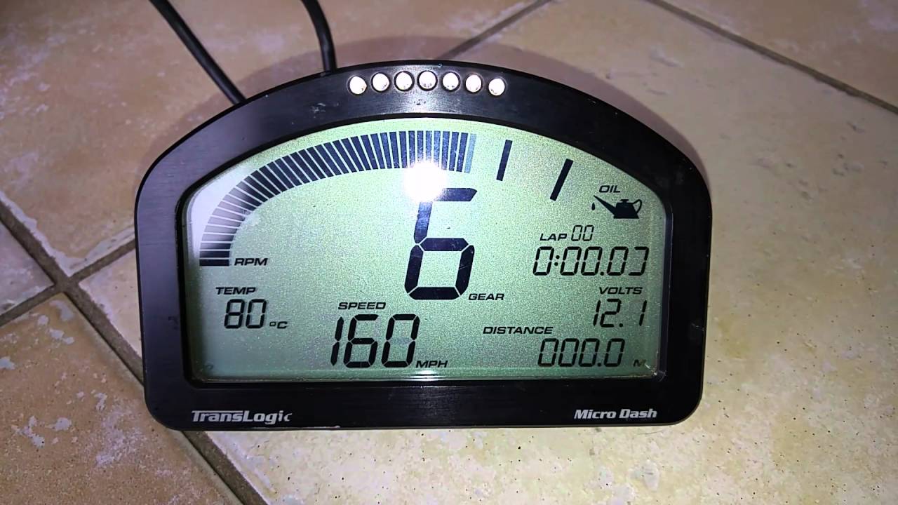 Translogic microdash md1-2 dashboard - YouTube