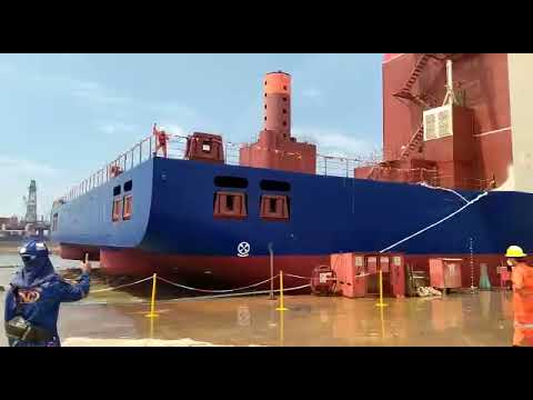 peluncuran kapal pt graha trisakti industri paxocean batam - YouTube