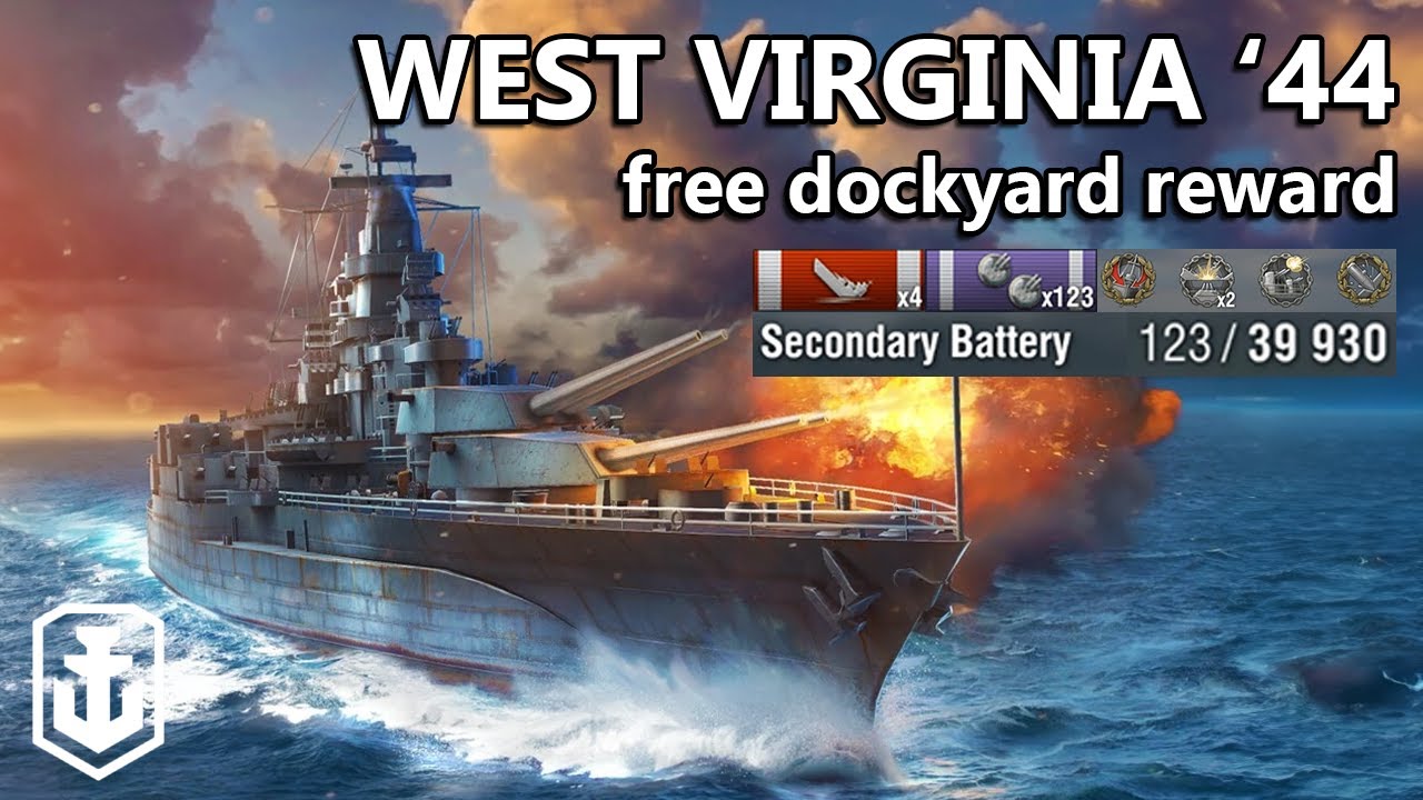 You Can Get This Ship For Free Next Dockyard! (West Virginia '44) - YouTube