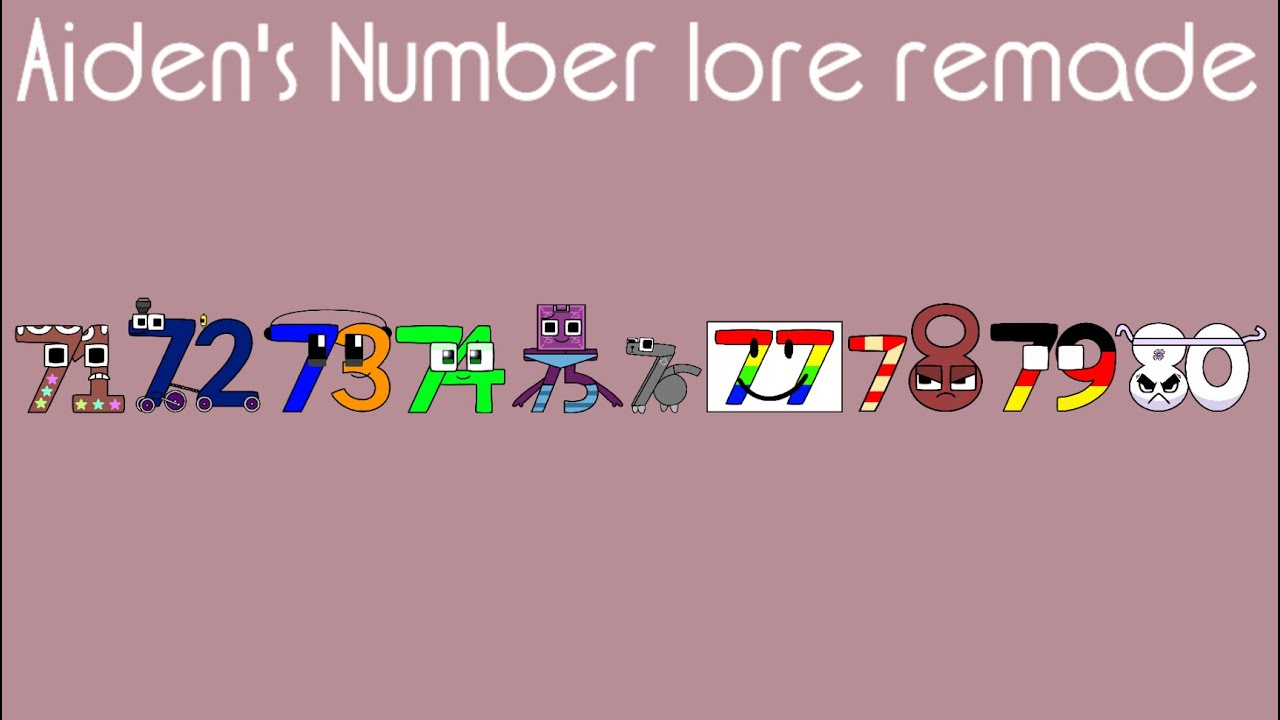 Aiden’s Number Lore Remade 61-100 (part 2) - YouTube