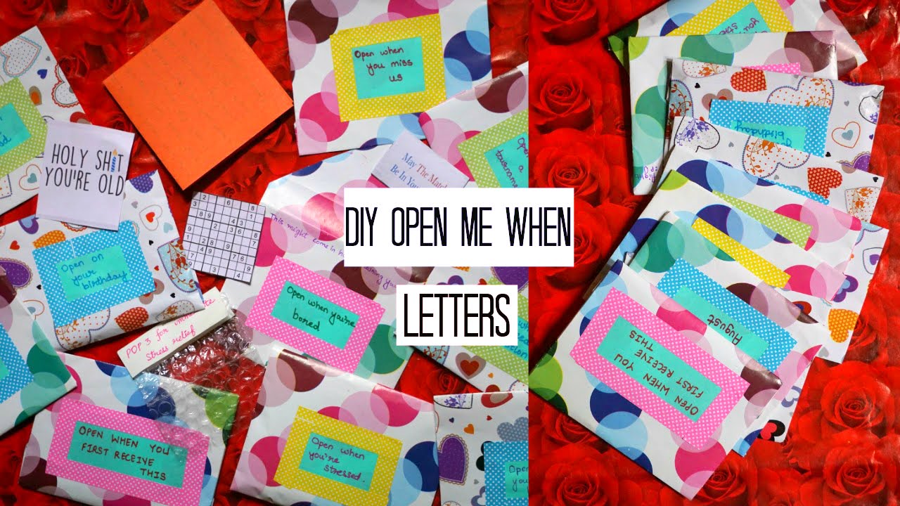 DIY/ Open Me When Letters - YouTube