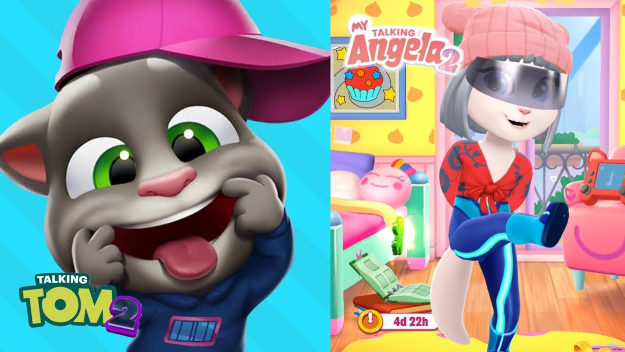 MY TALKING TOM 2 VS MY TALKING ANGELA 2 NEW FUNNY 😹😝 HD GAMEPLAY VIDEO ...