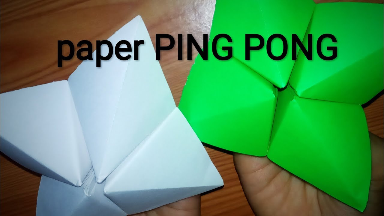 How to make paper PING PONG in hindi - YouTube
