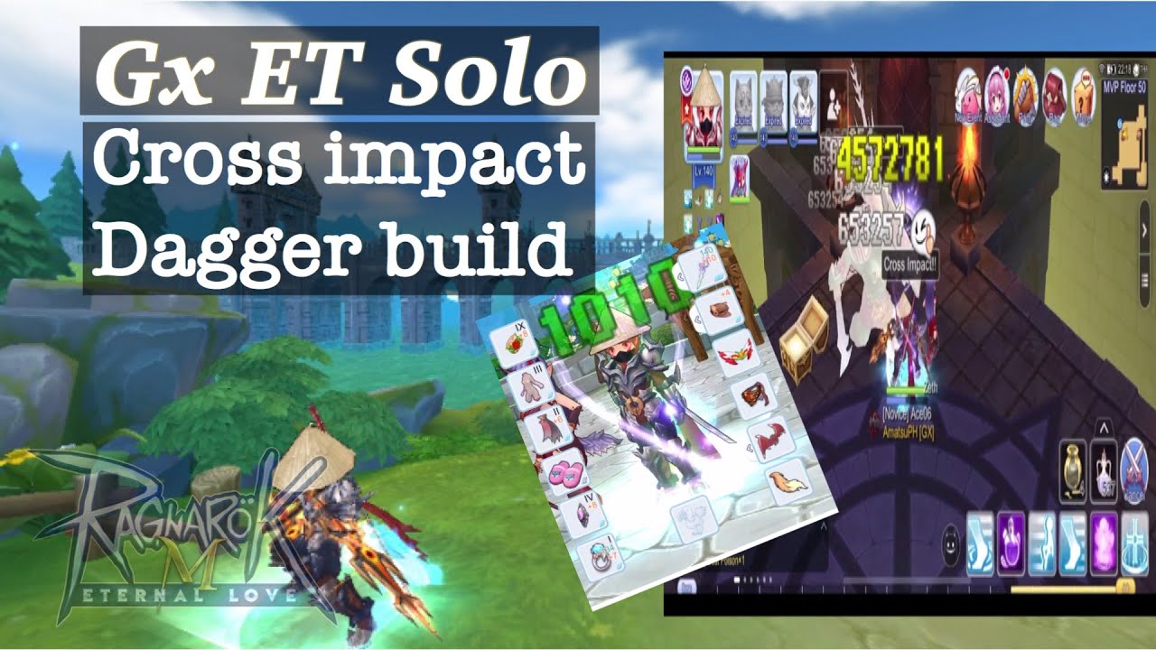 Ragnarok M: Cross impact Dagger Build ET F2P build - YouTube