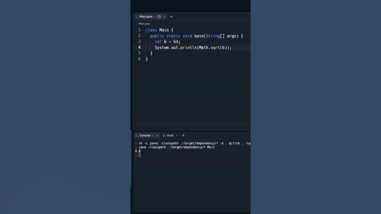 sqrt() method in Java #shorts - YouTube